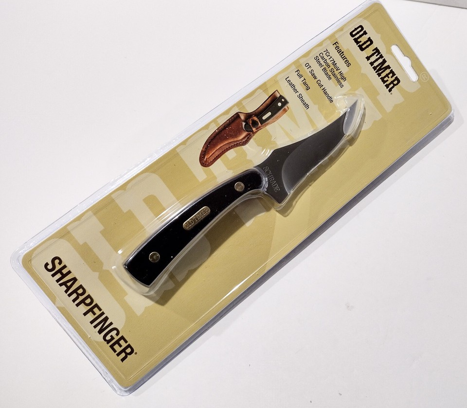 Schrade Old Timer Delrin Sharpfinger Upswept Blade Hunting Skinning ...