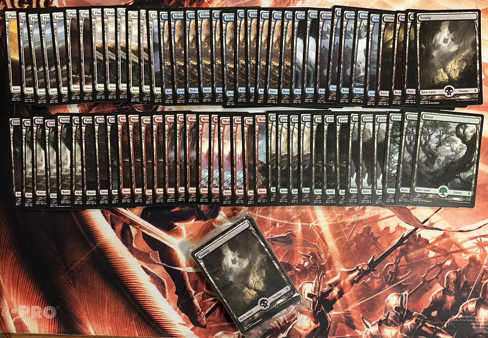 150 MTG Battle for Zendikar Full Art Lands | eBay