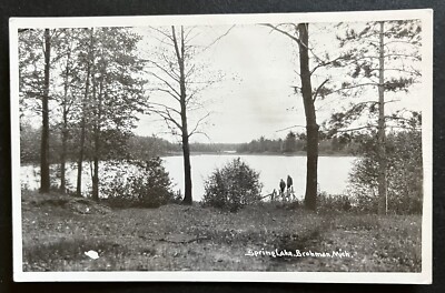 Antique SPRING LAKE BROHMAN MICHIGAN Postcard RPPC Unposted | eBay