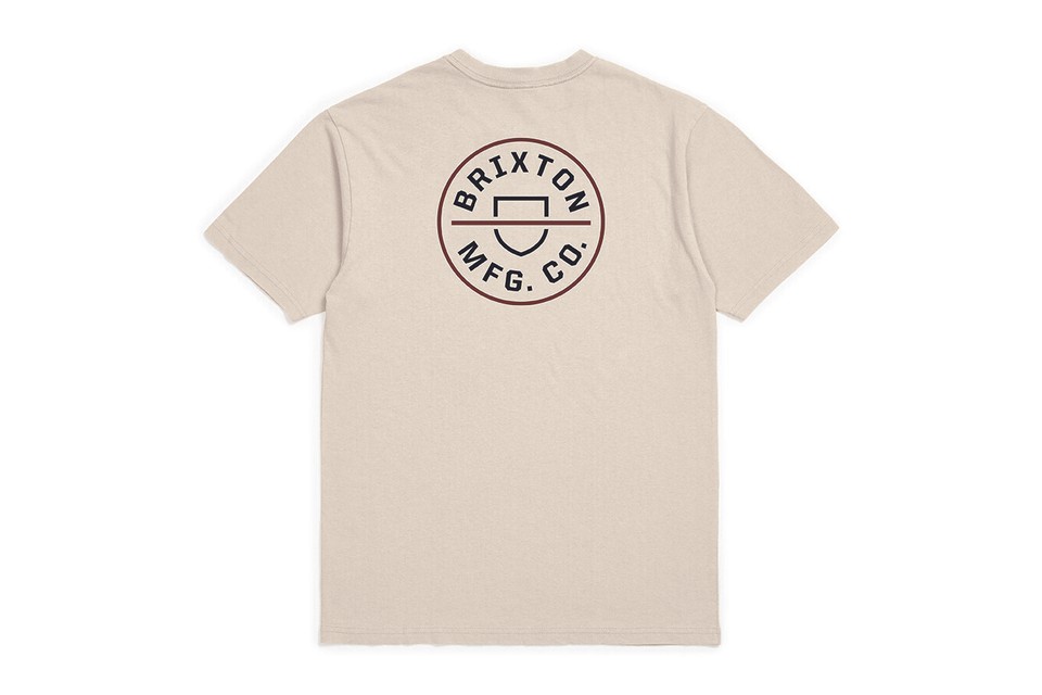 BRIXTON Crestt II T-Shirt Cream Size: M BRIXTON | eBay