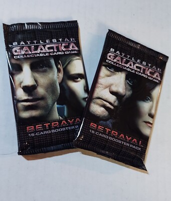 RARE Battlestar Galactica CCG Collectible Card Game 2 BOOSTER PACKS NEW ...