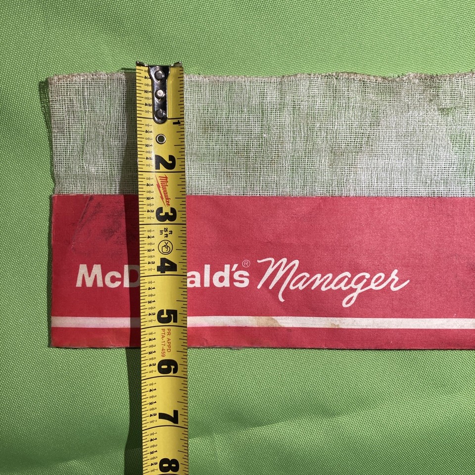 Vintage McDonald's Manager Paper Hat 1960s Used Mid Century Slash Logo ...