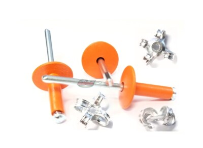Orange 3/16" Rivet Large Head Exploding Banana Peel Aluminum Pop Rivets ...