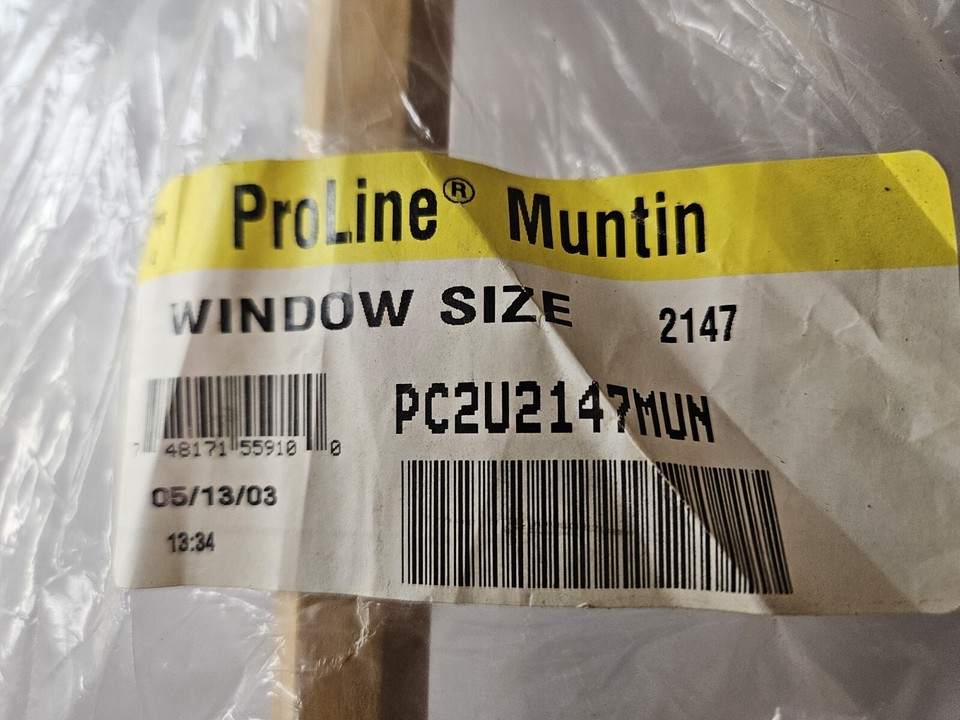 Pella ProLine Muntin Grille Natural White Pine Approx 41 1/2" X 16 ...