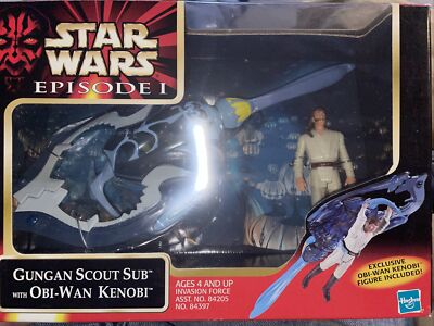 STAR WARS 1999 EPISODE 1 GUNGAN SCOUT SUB WITH OBI-WAN KENOBI | eBay