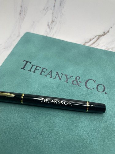 TIFFANY & Co Blue Suede NOTEBOOK & PEN Gift SET ~ Journal Diary Health ...