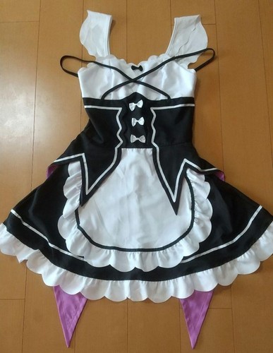 Re:Zero Ram Rem Cosplay Maid Outfit Costume One Piece Female Adjustable ...