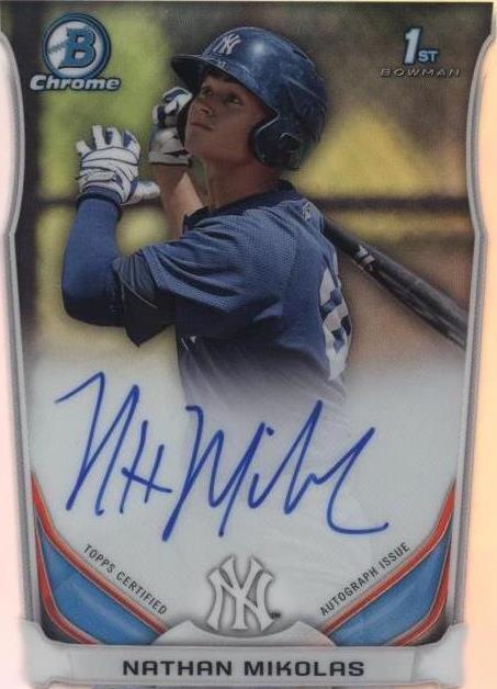 2014 Bowman Chrome - Prospect Autographs Nathan Mikolas #BCAP-NM ...