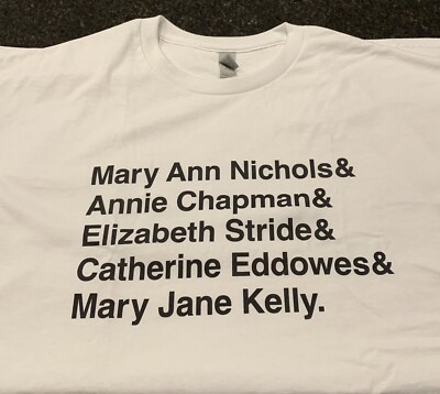 Creepy Crate Exclusive Jack the Ripper Victim’s Names Unisex size 2XL T ...