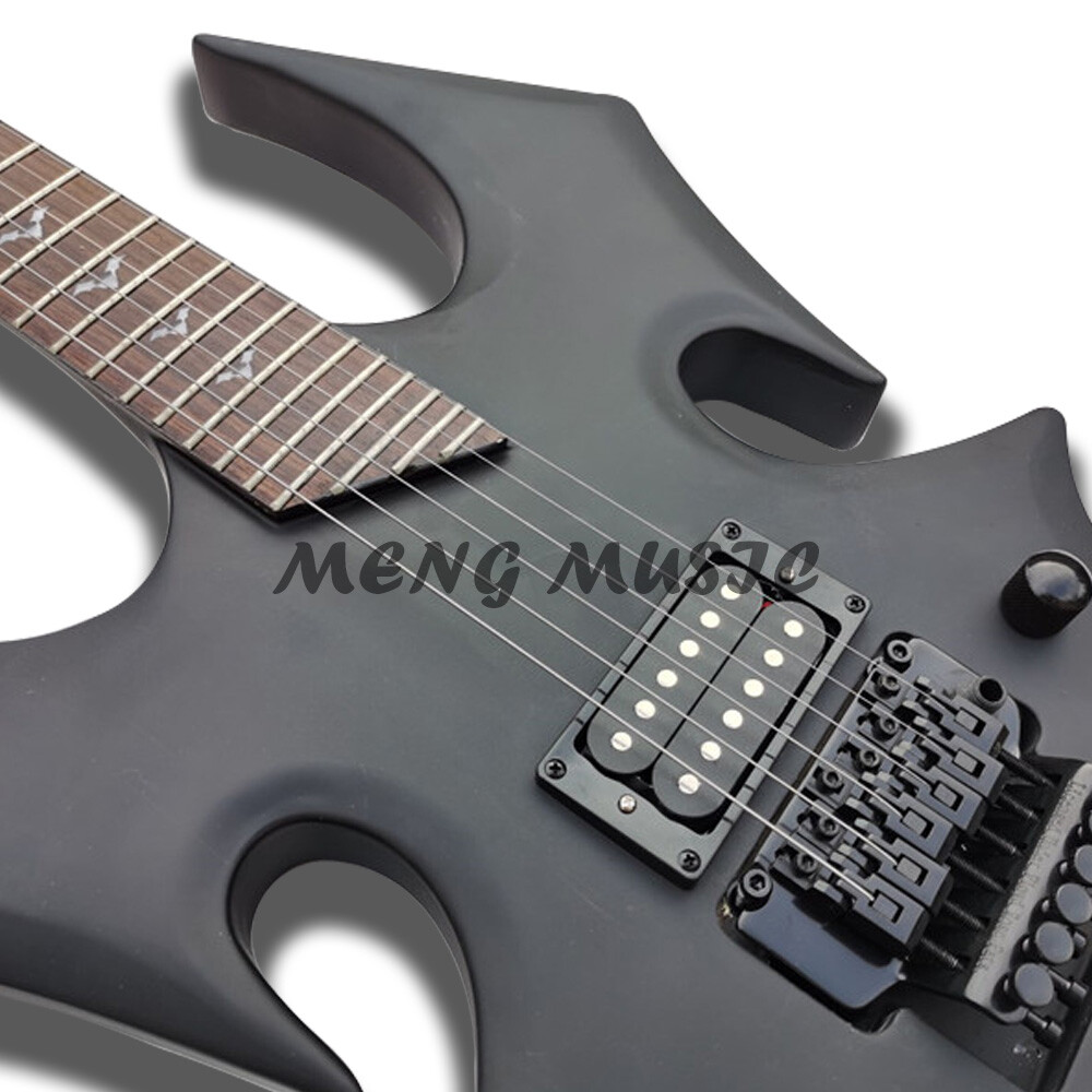 Modern Special Shaped Electric Guitar Bat Inlay Fingerboard Black ...