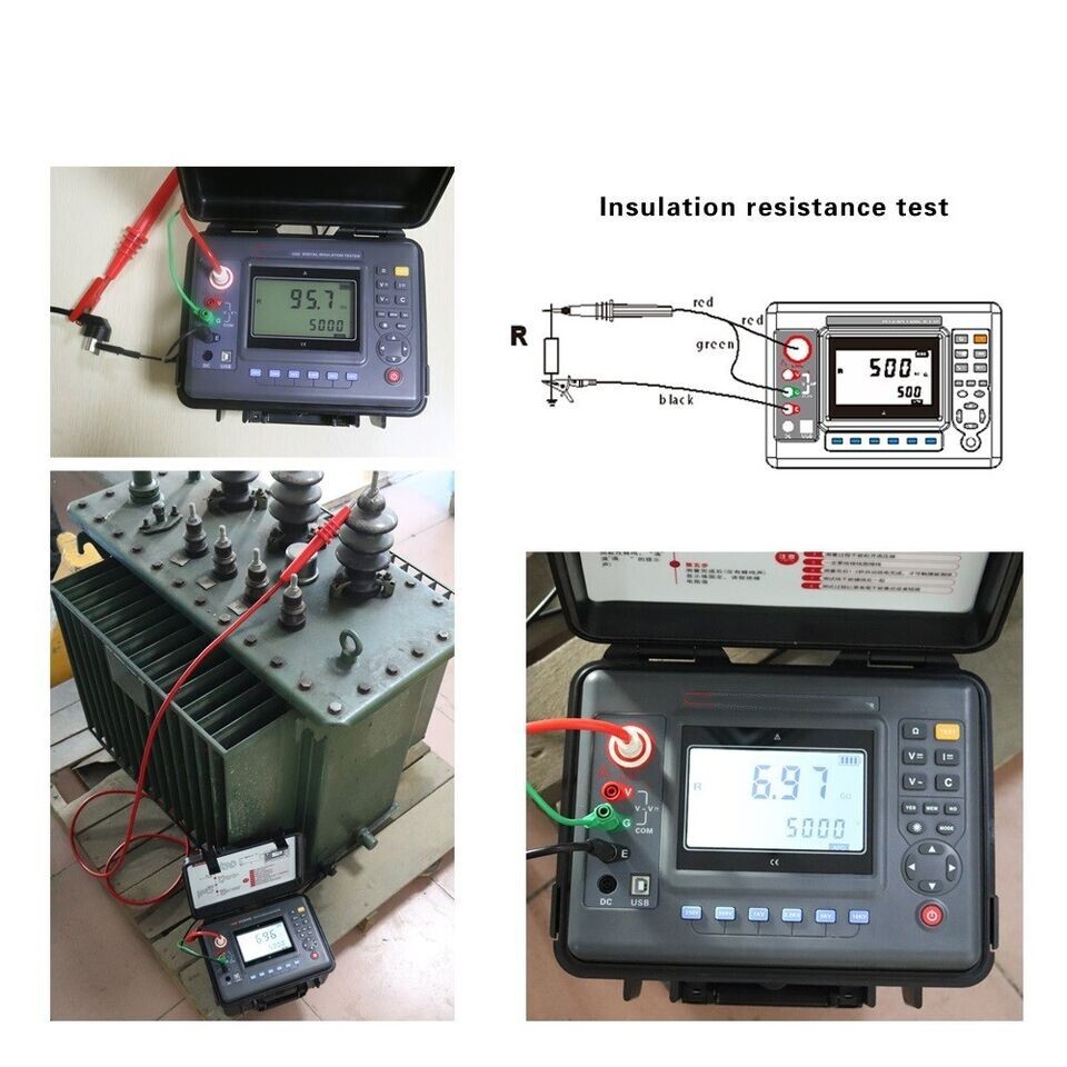 15KV High Voltage Insulation Resistance Tester with Resistance Range 0 ...