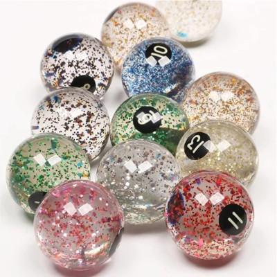 Ambassador Sparkling Crystal Billiard Pool Ball Set for Pool Table ...