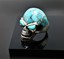925 Sterling Silver Skull Natural Turquoise Skull Ring Heavy 26 grams ...