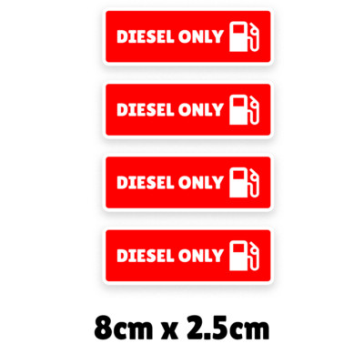 4 x Diesel Only Red Decals Stickers Car Truck 4x4 4WD Waterproof | eBay ...