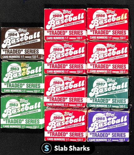 1983-1989 TOPPS BASEBALL TRADED SERIES PICTURE CARDS COMPLETE SETS ...