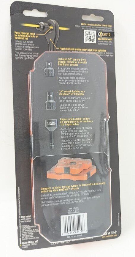 Klein Tools 65400 KNECT 15-Piece Pass Through Socket Set, SAE Impact ...