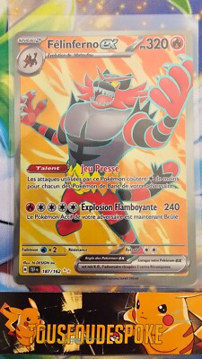 FELINFERNO EX 187/162 - NEUF - FULL ART - CARTE POKEMON | eBay
