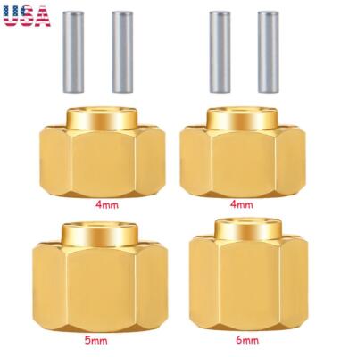 4PC 4mm/5mm/6mm/7mm Brass Wheel Hex Hub Extenders for 1/18 RC Crawler ...