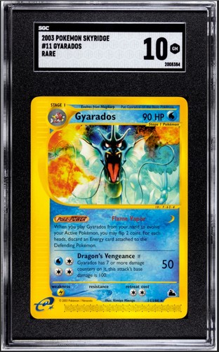 Gyarados 11/144 Skyridge E Reader 2003 Pokemon Card Rare SGC 10 GEM ...