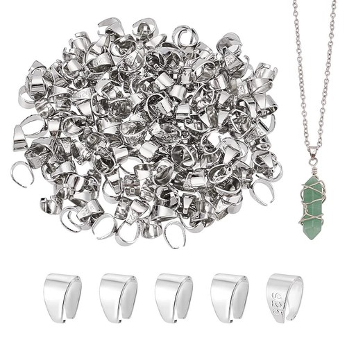 200 Pcs 925 Sterling Silver Pendant Clips, 6mm Clip Clasps Pendant ...