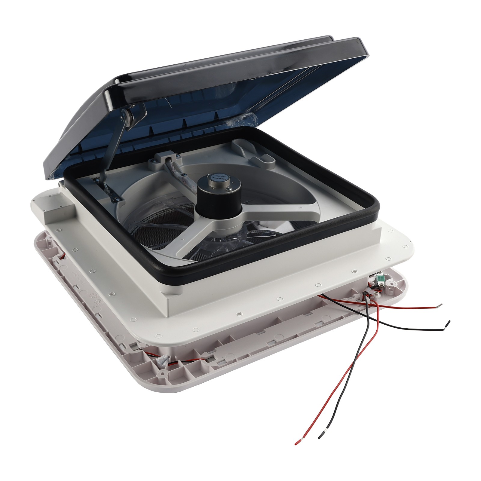 11" RV Caravan Roof Vent Forward & reverse motor RV Fan 12V Skylight W ...