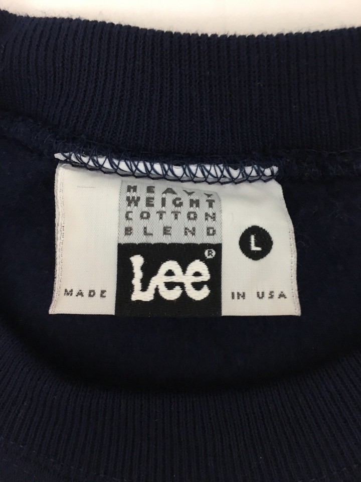 Lee Vintage 90s Heavyweight Sweatshirt Men’s L Blue 50/50 Made USA | eBay