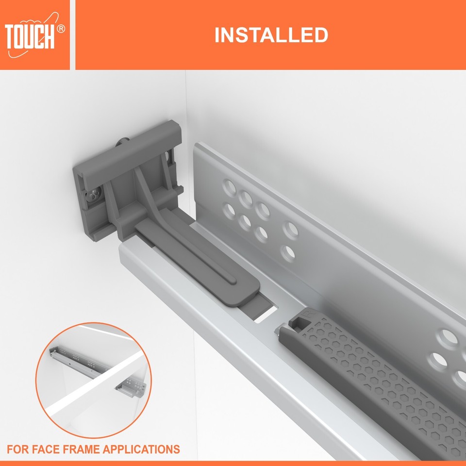 Undermount Drawer Slide Soft Close Concealed 12 15 18 21 inch For 3/4 ...