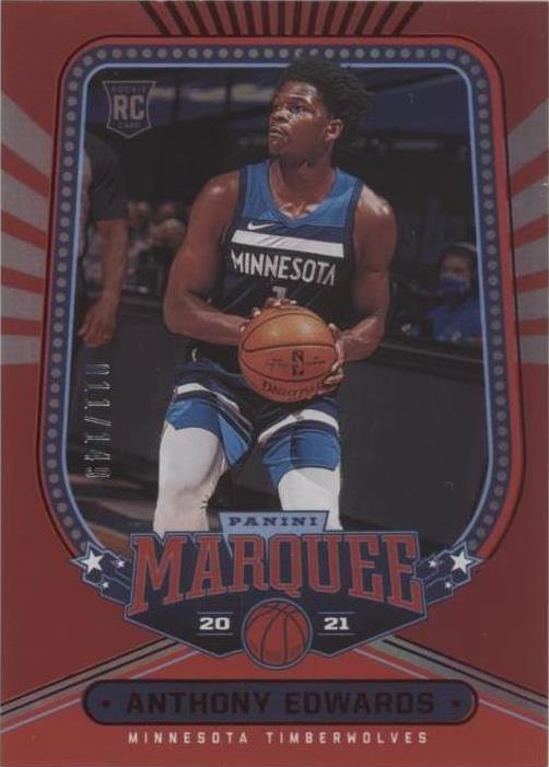 2020-21 Panini Chronicles - Marquee Anthony Edwards #254 Red /149 (RC ...