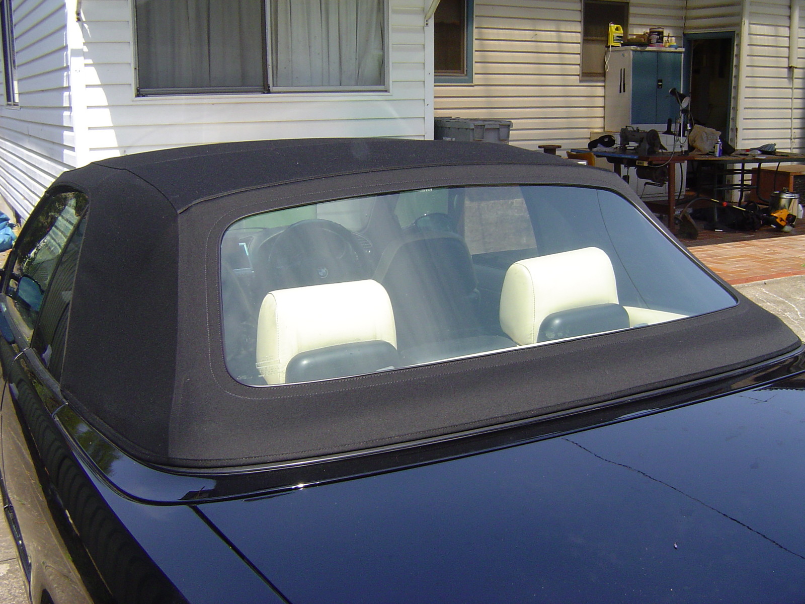 1994 -99 BMW E36 318i,320i BLACK TWILLFAST CLOTH WITH GREEN TINTED REAR ...