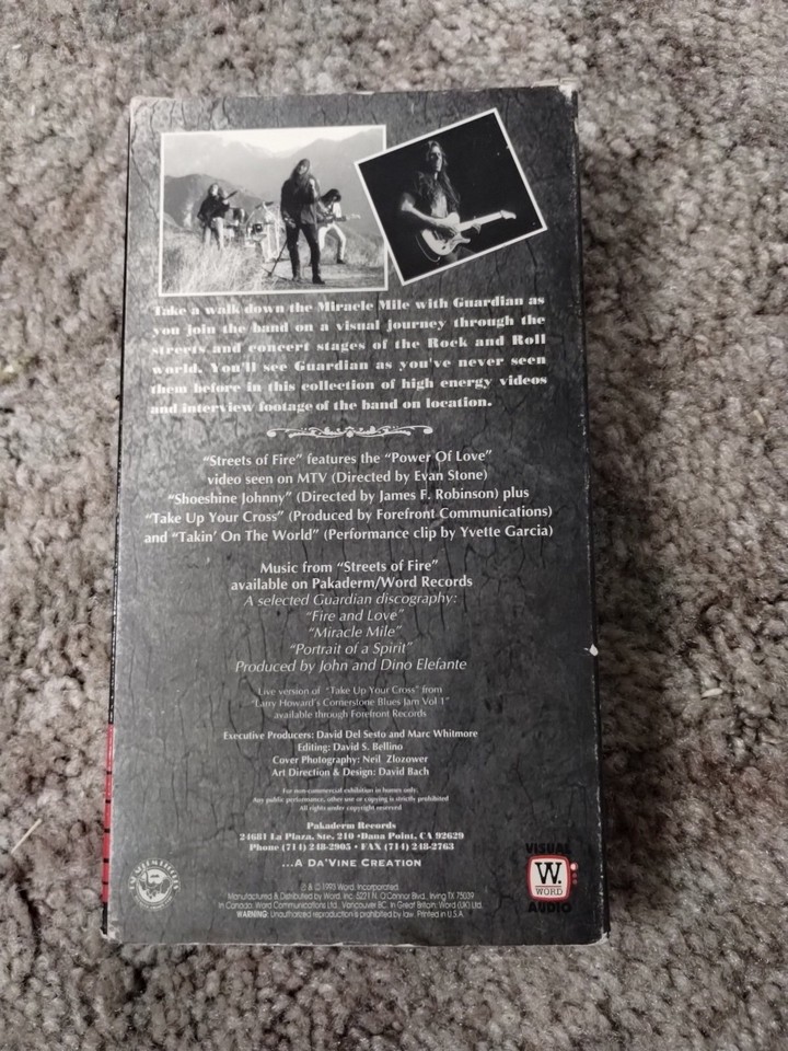Guardian – Streets Of Fire (1993) ‎ Pakaderm Records NTSC VHS rare ...