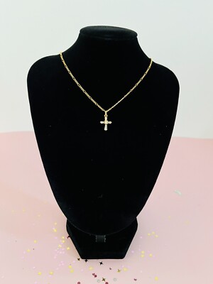 Dainty Cross Necklace for Women, Dainty 14K Gold Filled Necklace | eBay