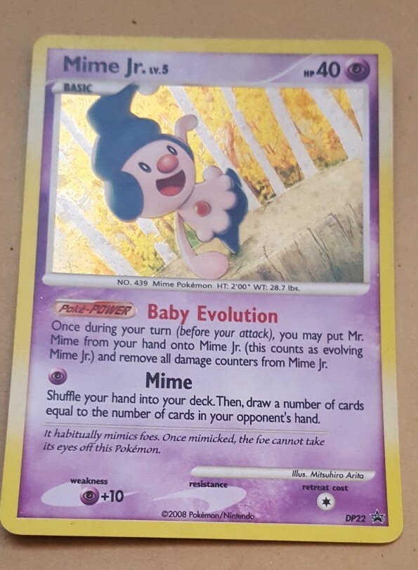 POKEMON PROMO CARD - DIAMOND AND PEARL - DP22 MIME JR (HOLO) NM | eBay