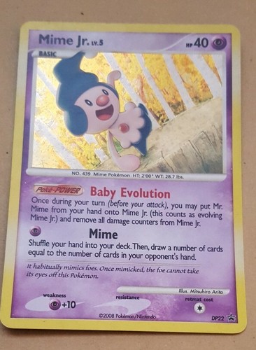 POKEMON PROMO CARD - DIAMOND AND PEARL - DP22 MIME JR (HOLO) NM | eBay