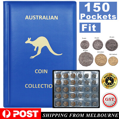 150 Coins Coin Album Australian Coin Collection Folder Book Suit 50 ...