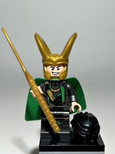 Lego Loki Minifigure 76248 76269 Marvel Avengers With Hair And Spear ...