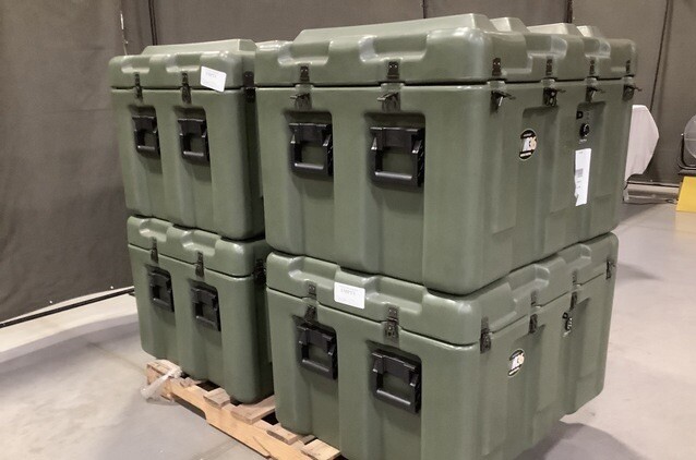 MILITARY STORAGE CONTAINER CASE BOX- 24Lx18Wx14H ARMY SURPLUS (1) Each ...