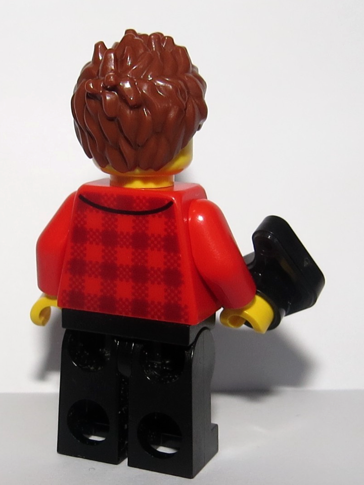 LEGO Boy Minifigure With Gaming Gamer Game Controller Brown Spiky Hair ...