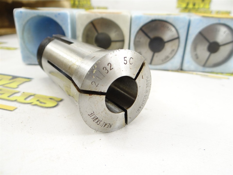 5 NEW 5C COLLETS 11/32" TO 21/32" ALL 32NDS NEAL SKOKIE MADE IN GERMANY ...