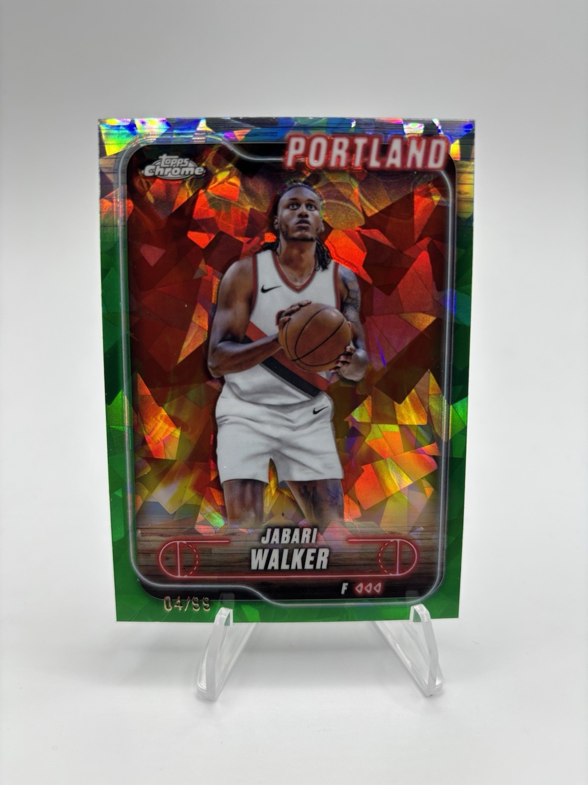 Jabari Walker 2024 Topps Chrome Sapphire Edition #TCA-JWA Chrome ...