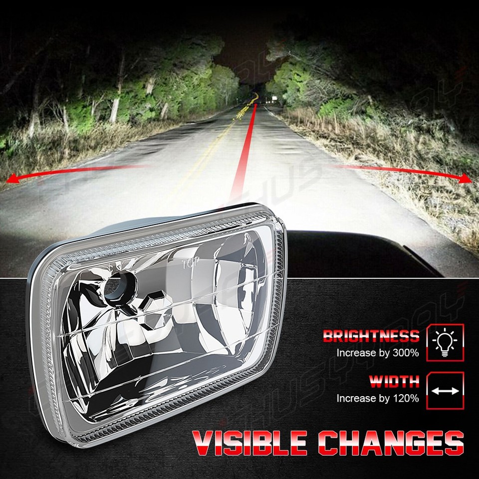 For Chevy Corvette C4 1984-1996 Pair 5x7 7x6 LED Headlights Projector ...