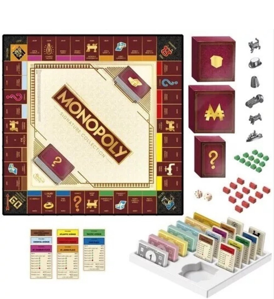 Monopoly Signature Collection Board Game Hasbro Luxury Edition New ...
