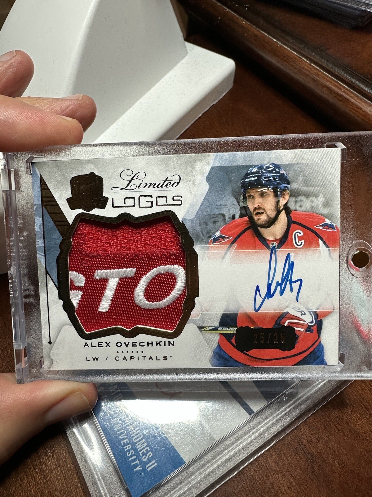 2015/16 The Cup Alex Ovechkin Ovi Auto Game Used Patch Limited Logo 25/ ...