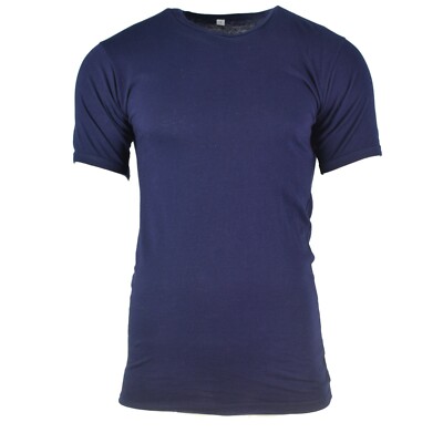 Genuine Italian army navy T-Shirt blue cotton shirt short sleeves ...