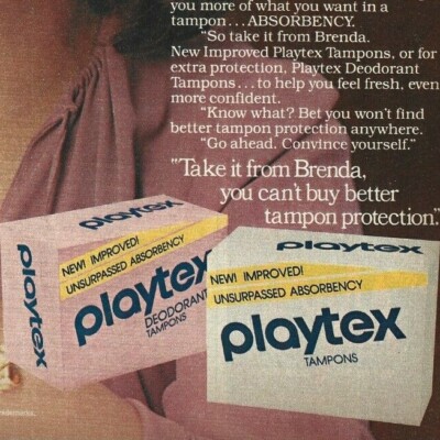 Playtex Tampons Print Ad, Playtex Tampons Magazine Ad, Playtex Tampons ...