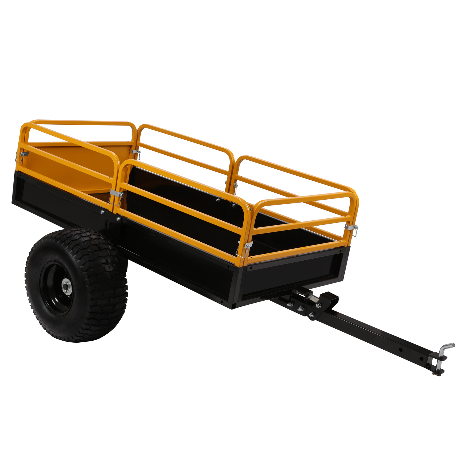For ATV Utility Cart Cargo Trailer Tow Behind Dump Cart 1600 lbs Garden ...