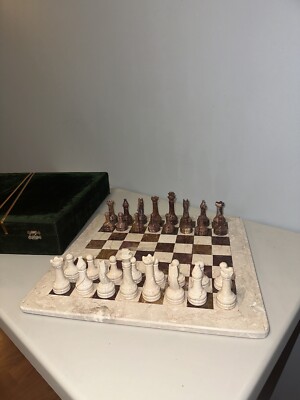 High Quality Marble chess set board and figures (16x16 inch board) | eBay