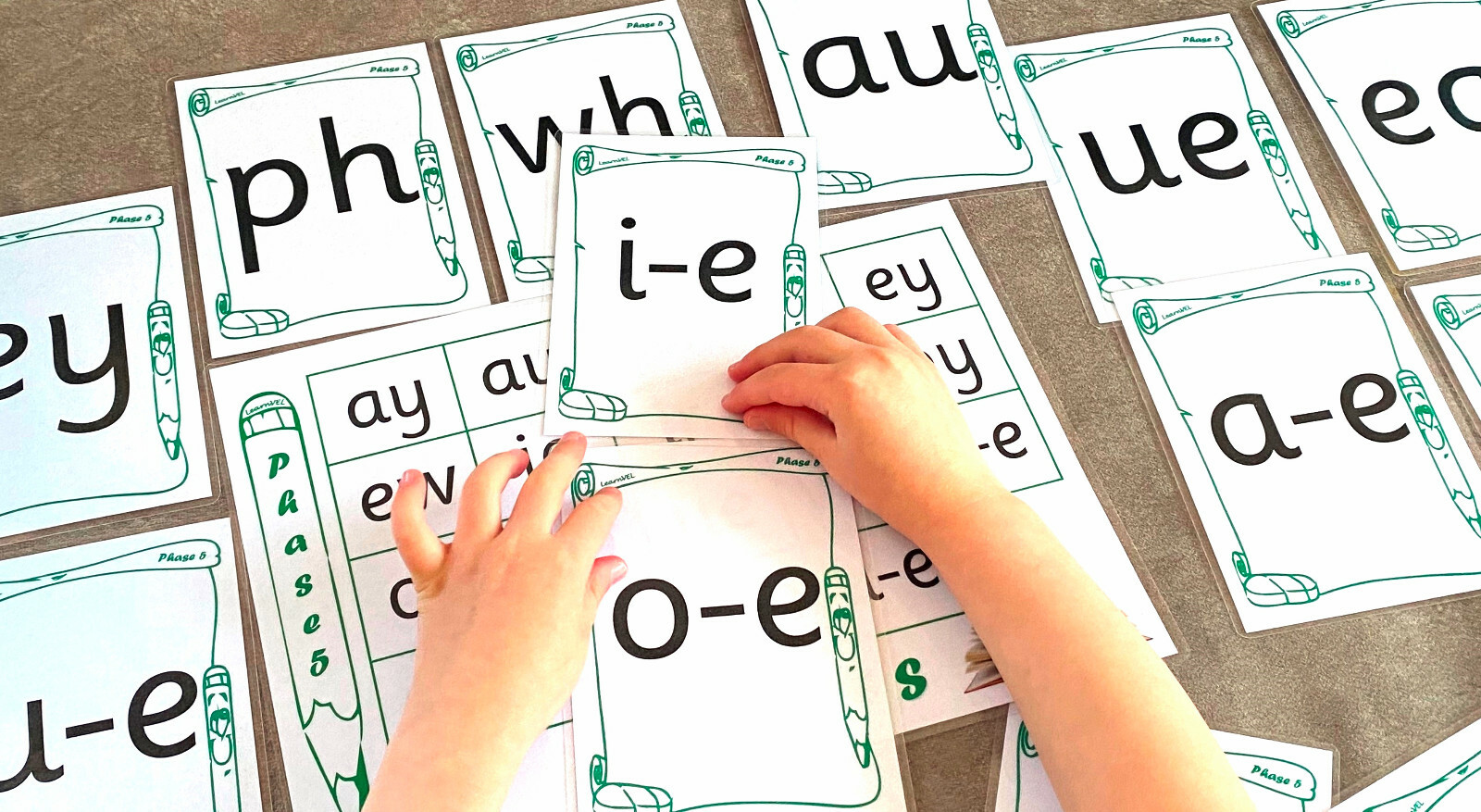 Phase 5 Phonics Large Flash Cards KS1 Sounds Digraphs + Mat Early ...