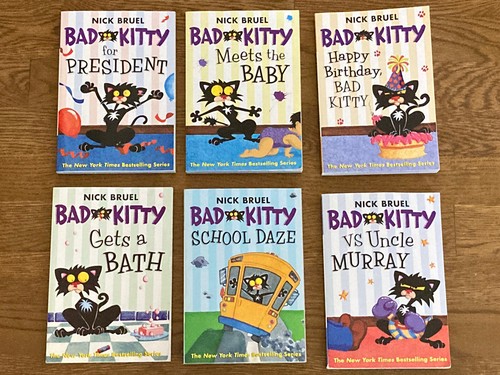 Lot of 6 Bad Kitty Books- Great Condition Clean Covers Nick Bruel | eBay