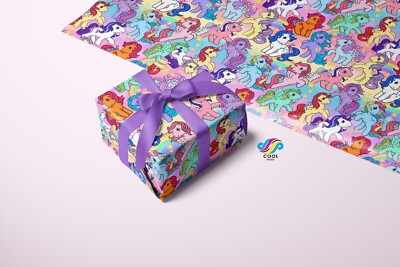 Wrapping Paper Gift Present Wrap Birthday MLP My Little Pony Girls ...