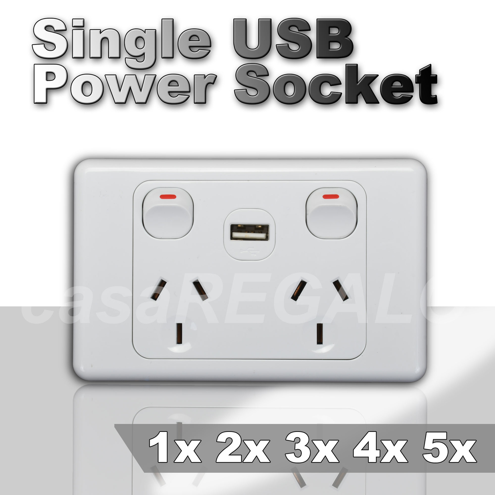 10A Amp 250V Light Switch & Power Point Wall Socket DUAL switch outlet ...